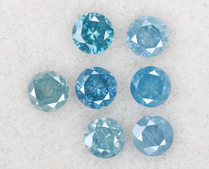 1.56 Ct 3.9 X 2.3 MM Loose Diamond Blue Color Round Shape - Etsy
