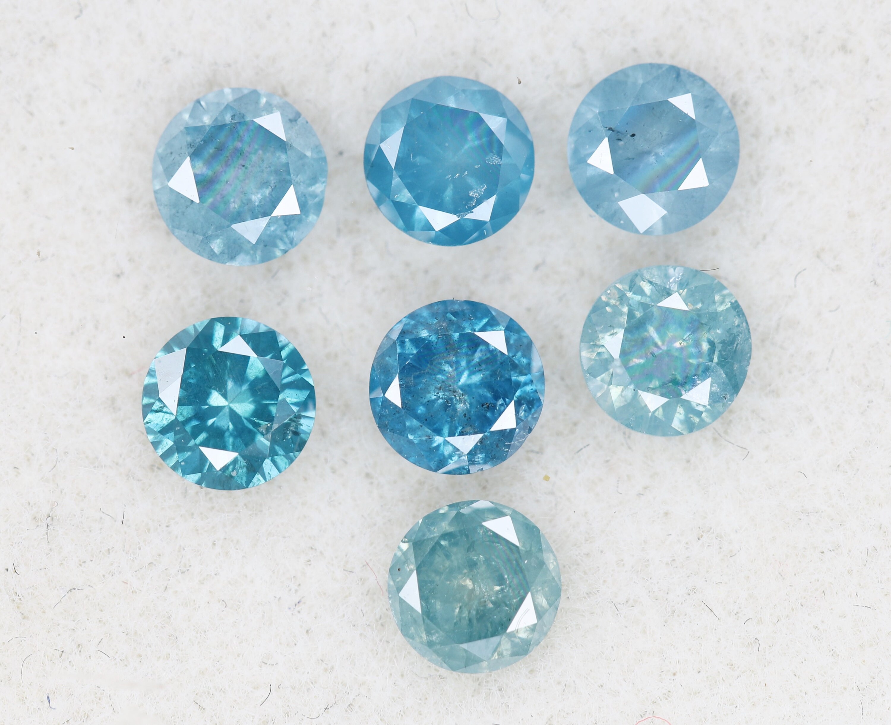 1.56 Ct 3.9 X 2.3 MM Loose Diamond Blue Color Round Shape | Etsy