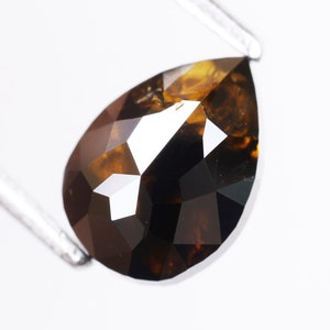 1.81 Ct, 8.3 X 6.1 X 4.2 MM, Natural Loose Diamond Dark Coffee Color ...