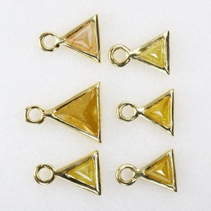 10K Yellow Gold Metal Yellow Color Antique Triangle Shape - Etsy