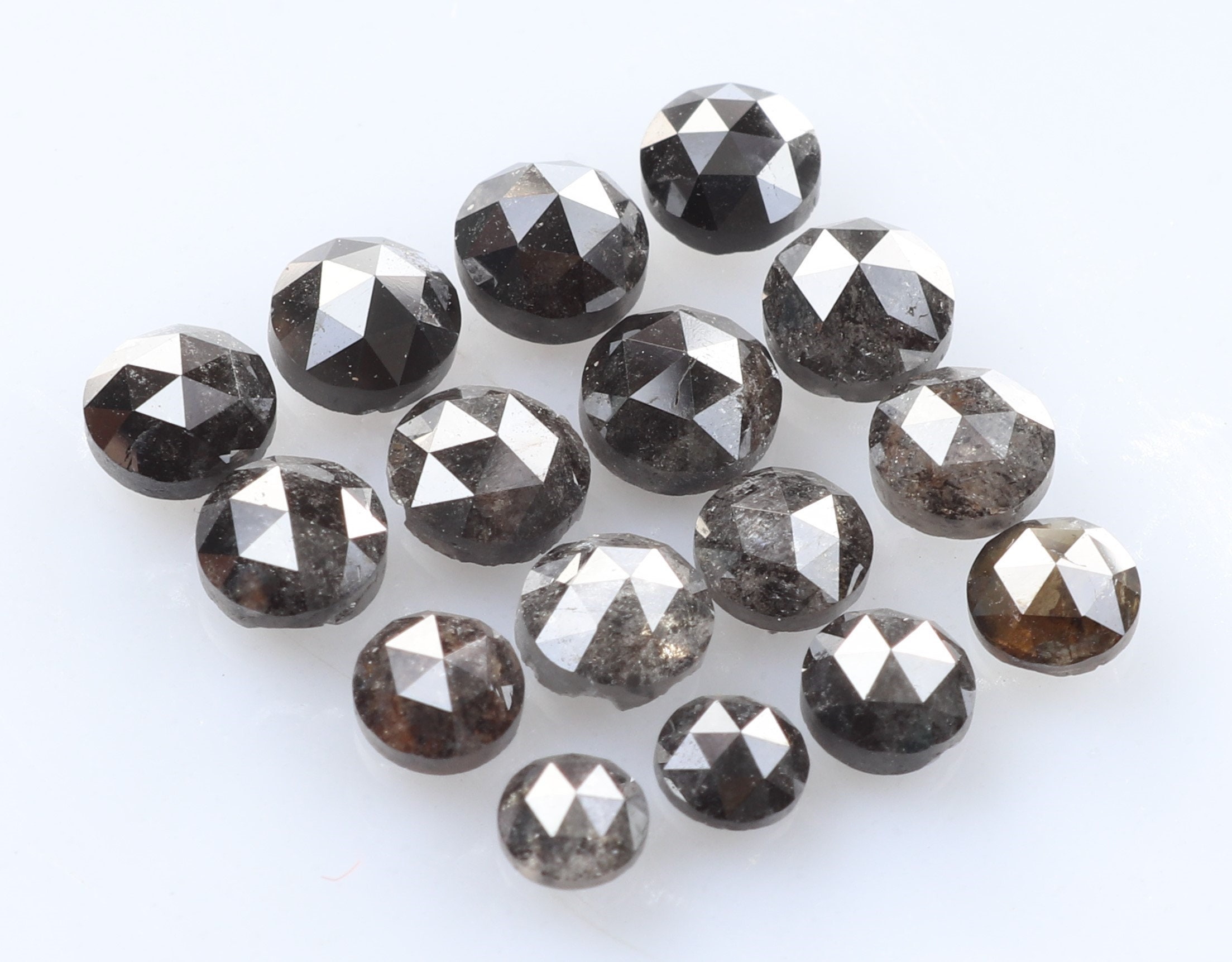 3.58 Ct 3.8 X 1.5 MM Natural Loose Diamond Black Color Round | Etsy