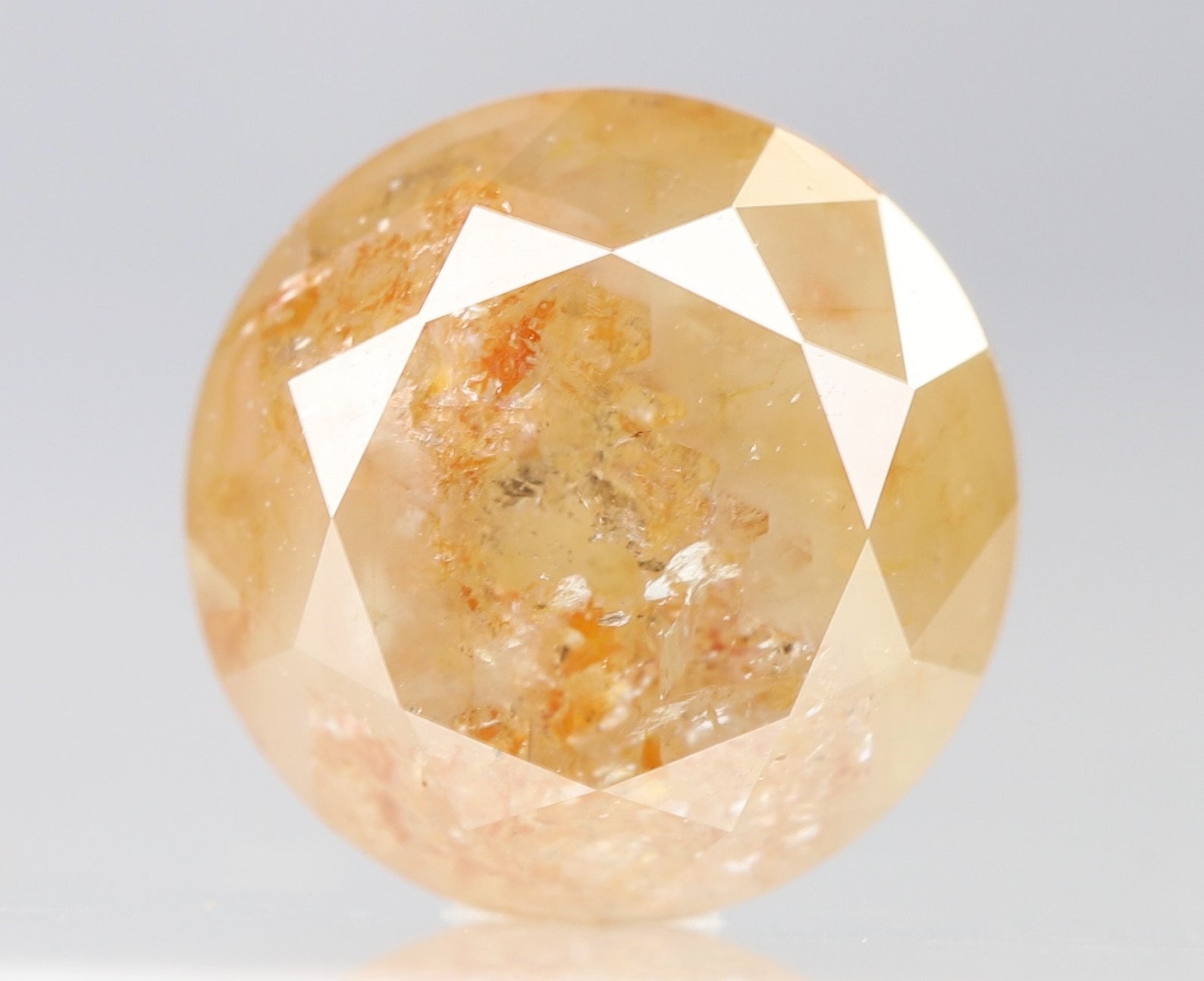 1.53 Ct 6.6 X 5.1 MM Natural Rustic Diamond Peach Color - Etsy