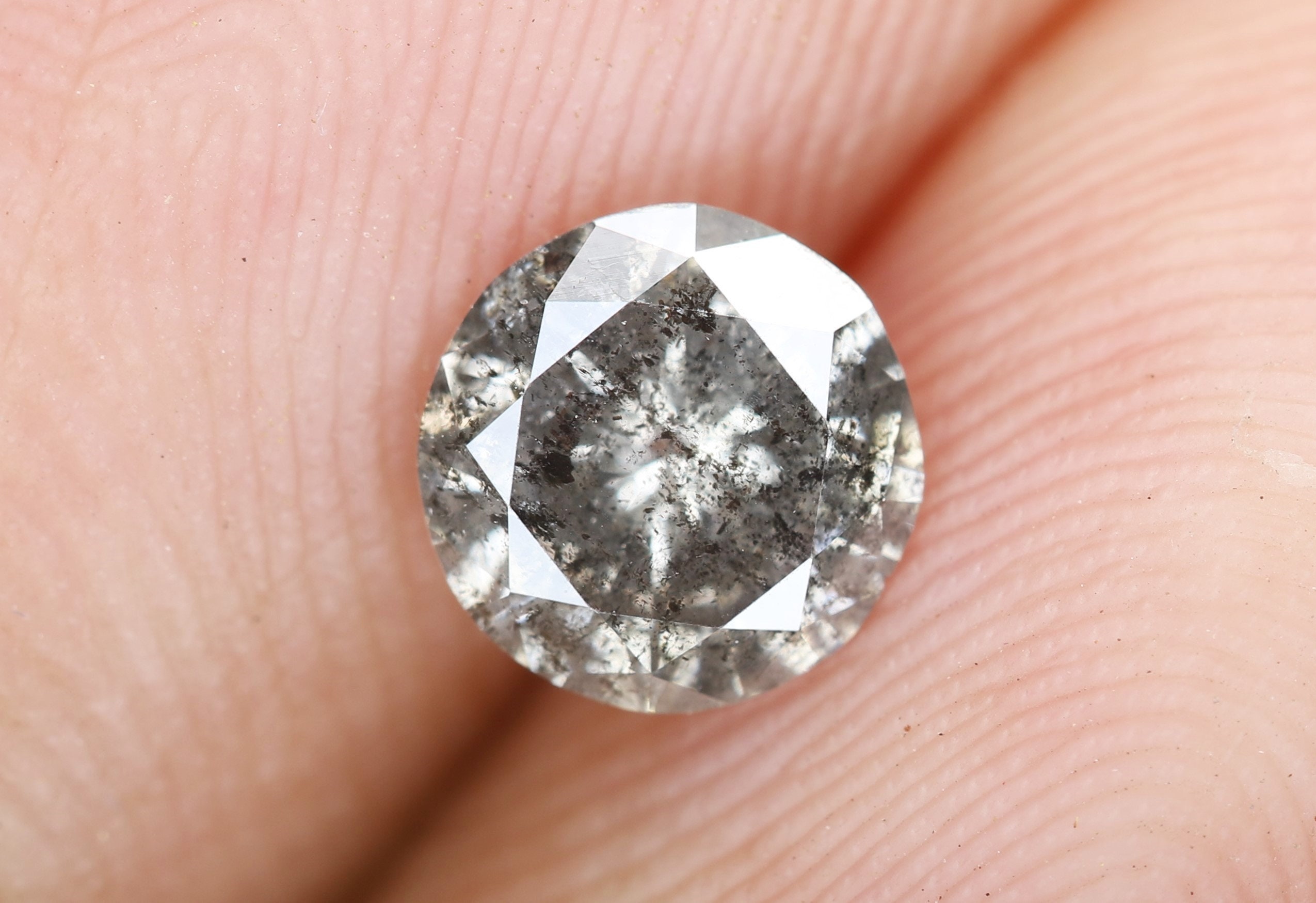 0.60 Ct 5.7 X 3.1 MM Natural Loose Diamond Salt And Pepper | Etsy