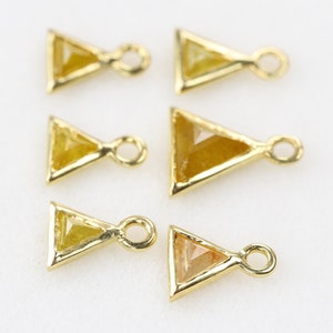 10K Yellow Gold Metal Yellow Color Antique Triangle Shape - Etsy