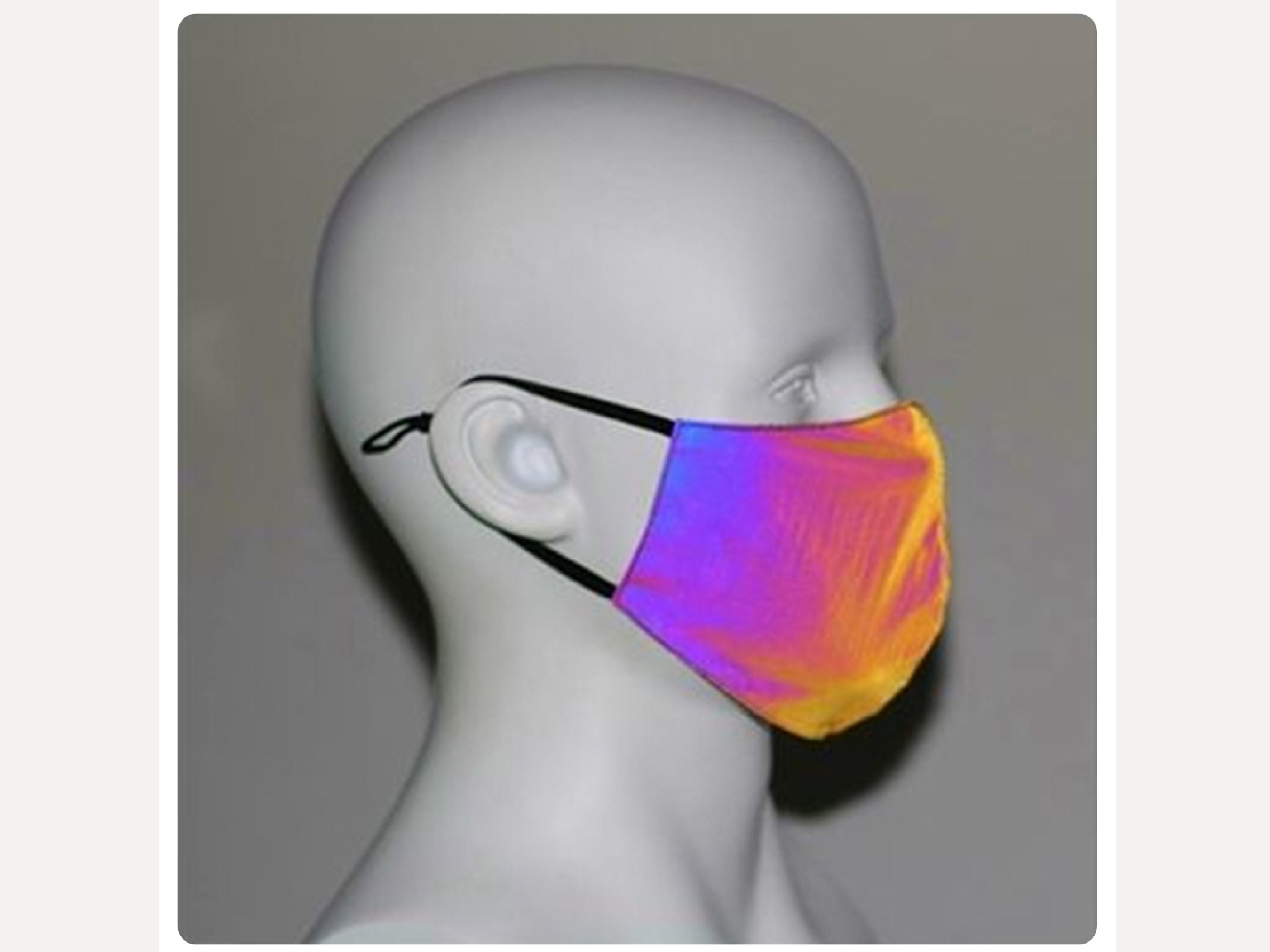 Face Mask light Reflective Luminous Mask Holographic Glow | Etsy