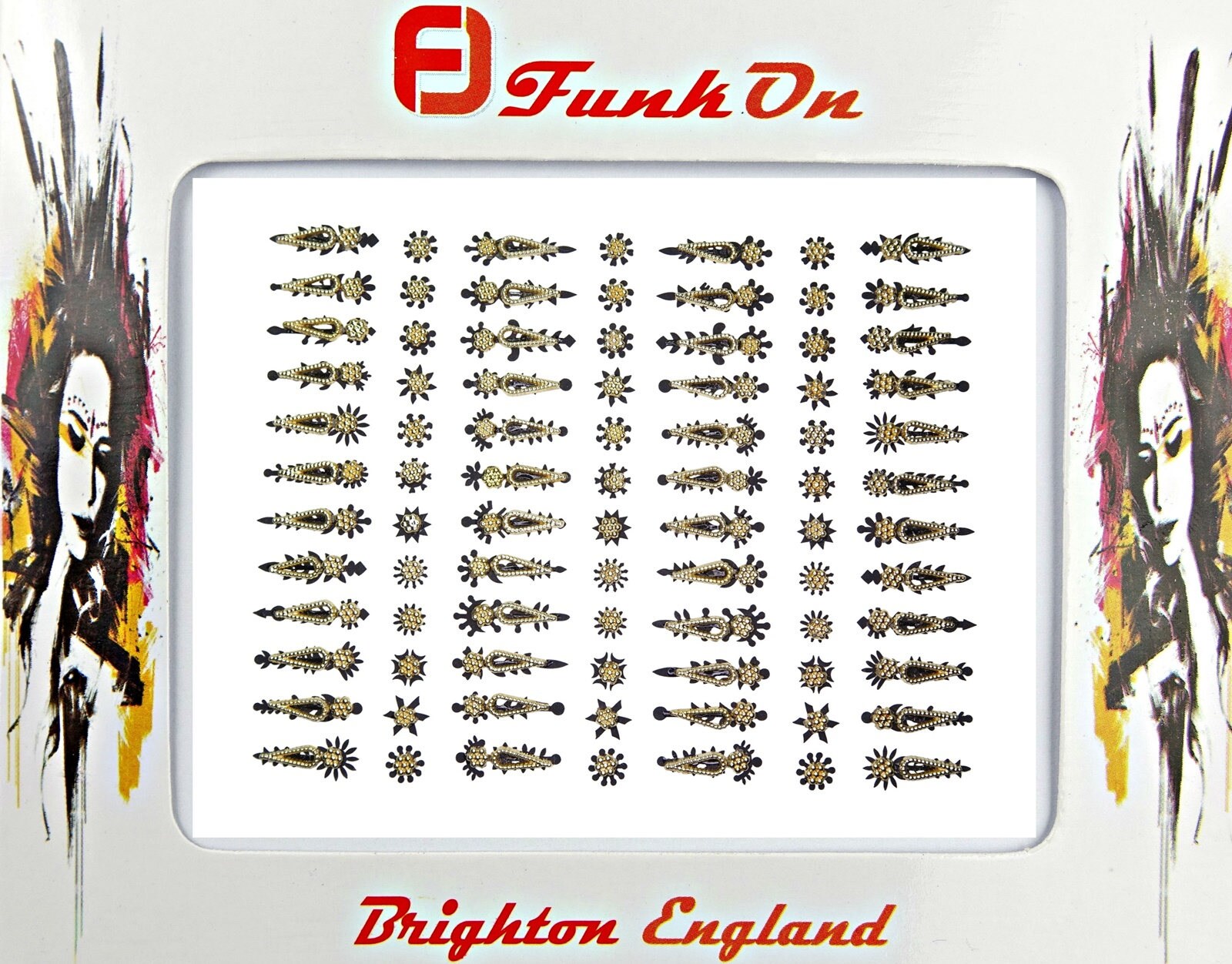 Huge BINDI Pack-gold Face Jewel Face Gem Gold Stick on - Etsy