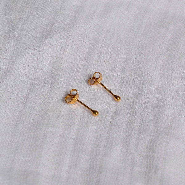 Tiny Gold Studs - Etsy UK