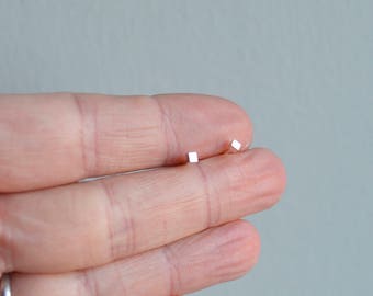 Cube Stud Earrings - Etsy