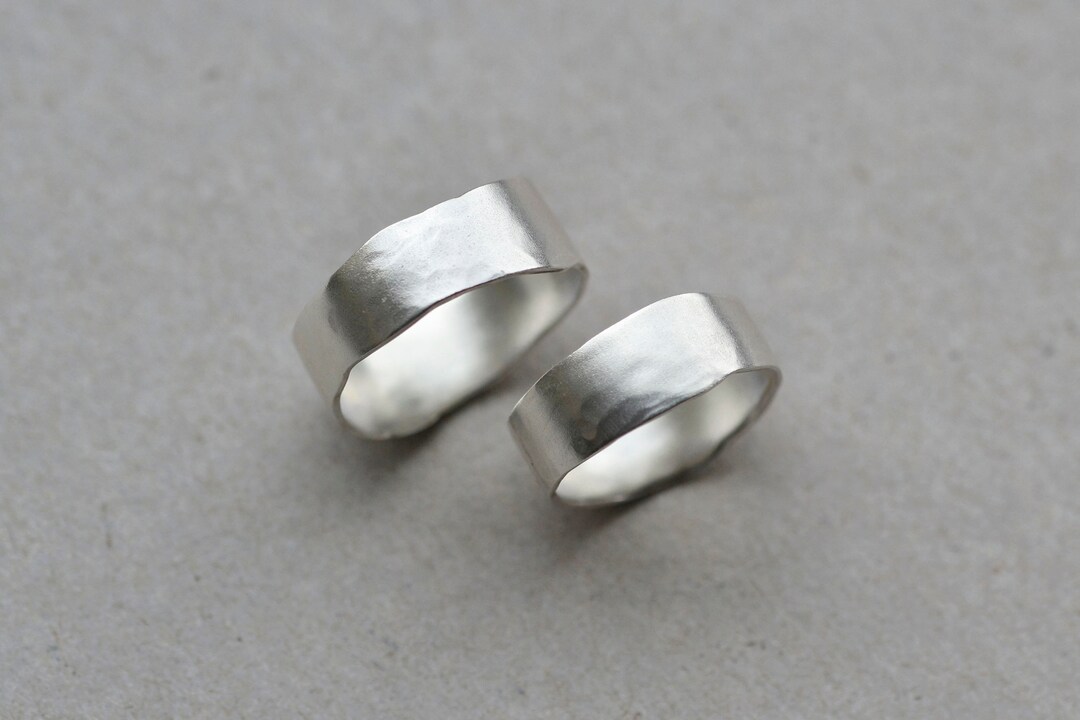 Horizon Textured Ring Recycled Silver Rustic Textured Ring - Etsy