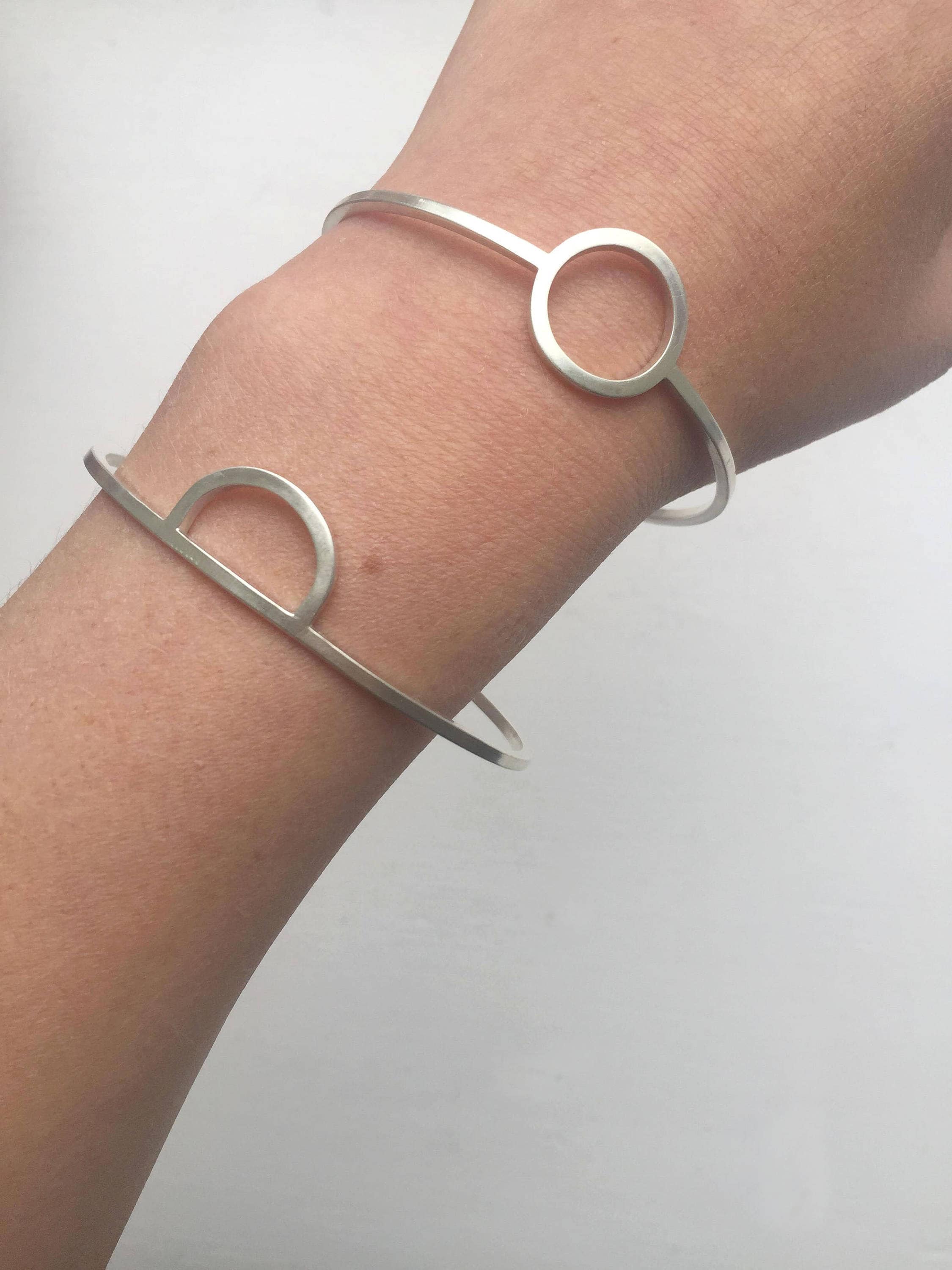 Gold Vermeil Full Moon Bangle Contemporary Gold Bangle | Etsy