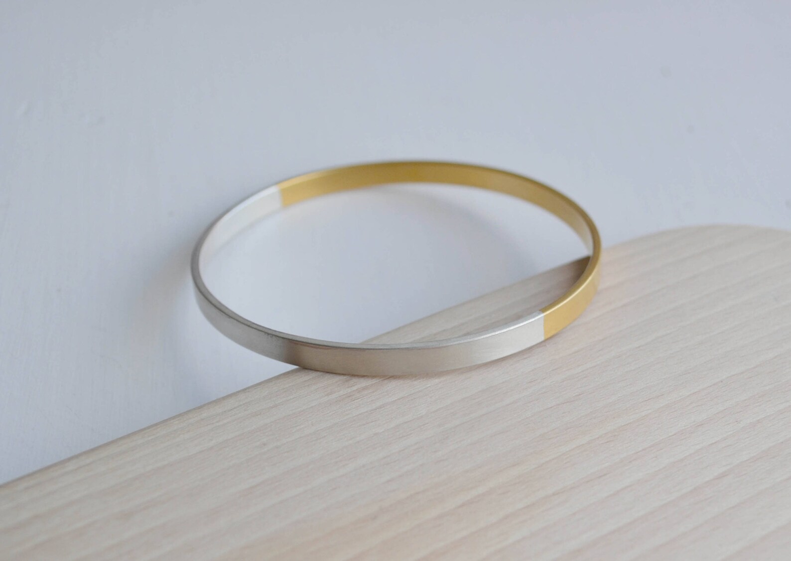 Eclipse Bangle Contemporary Dipped Silver Bangle | Etsy