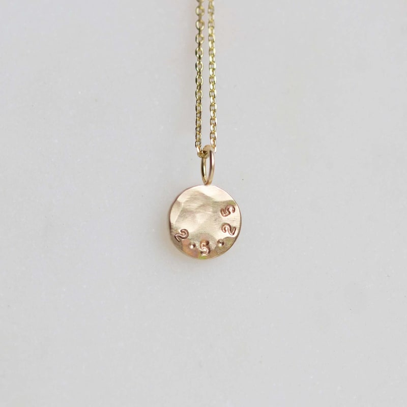 9ct Gold Small Disc - Etsy