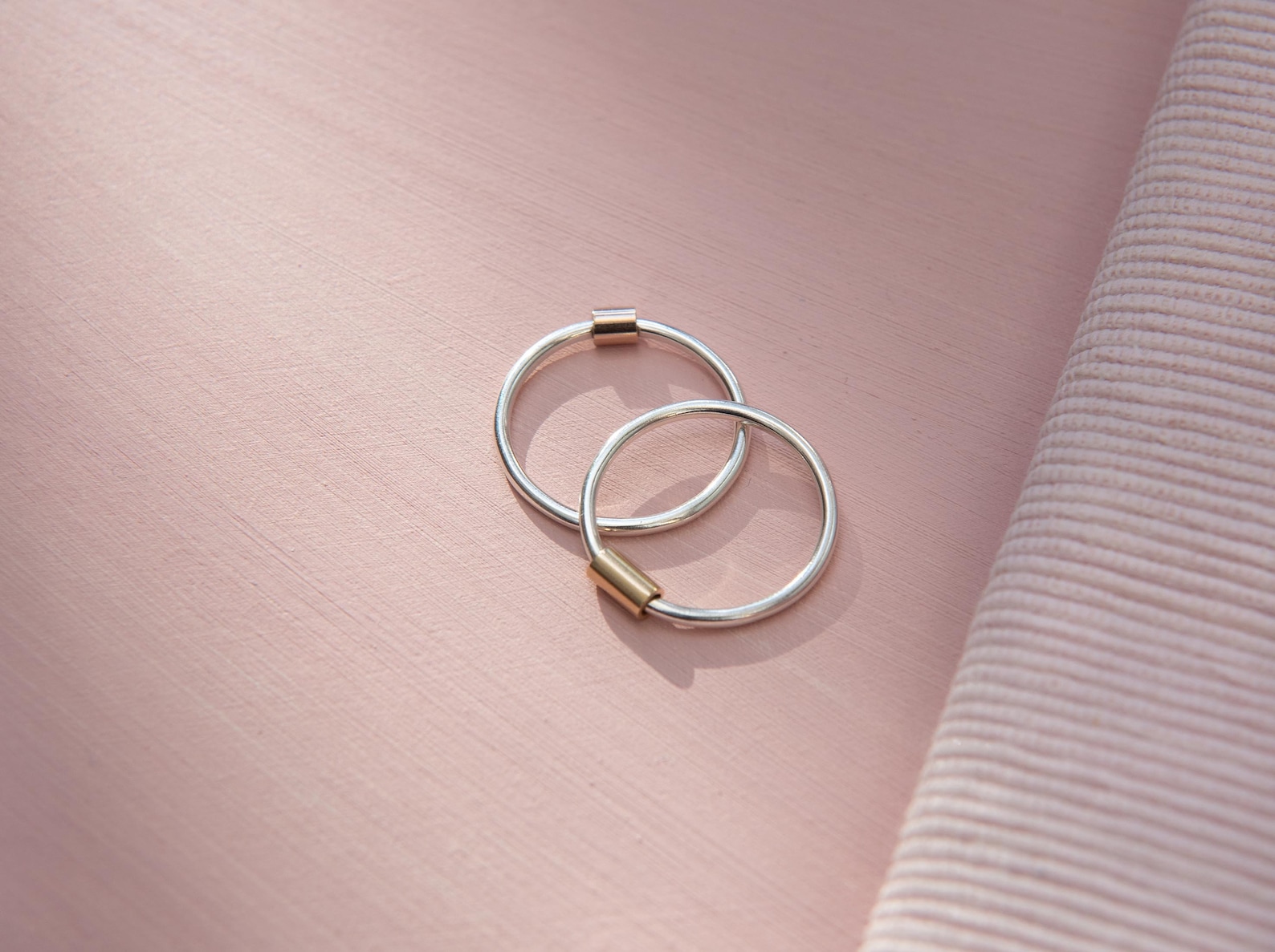 Joy Stacking Rings Recycled Silver and Gold Ring Spinning | Etsy