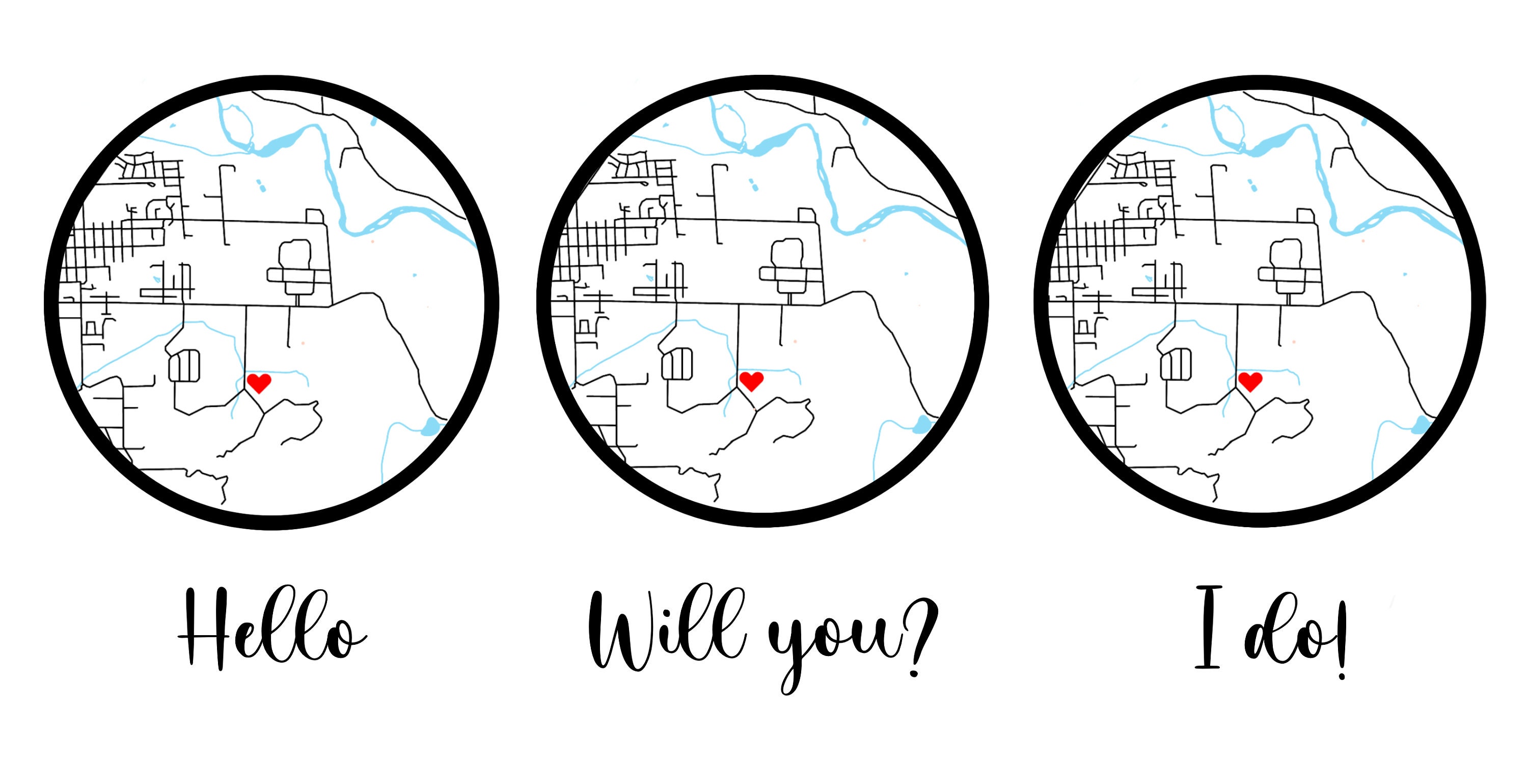 Custom Map Multiple Locations Digital Print Gift - Etsy