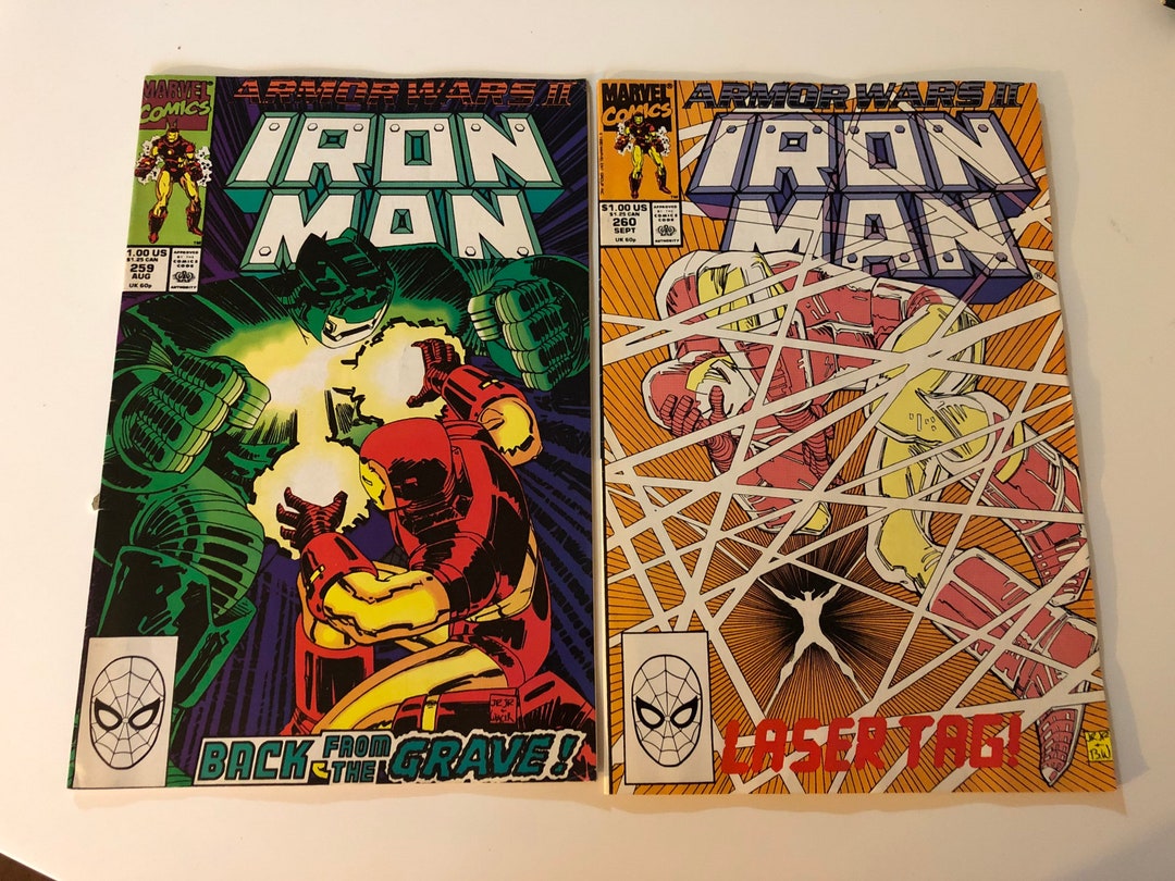 Vintage Comics Iron Man 259 & 260 back From the - Etsy