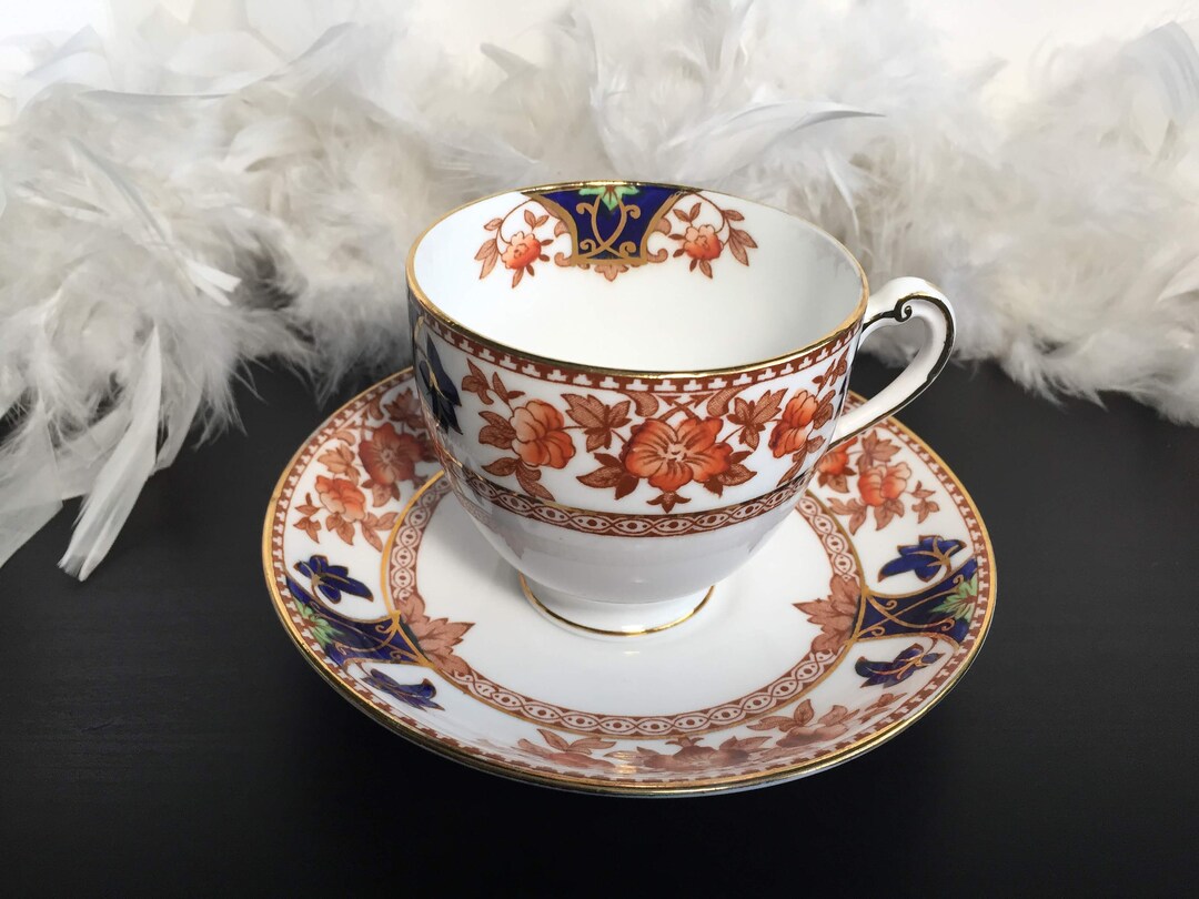 Crown Douglas Regency Teacup and Saucer With Gold Rim, English Bone ...