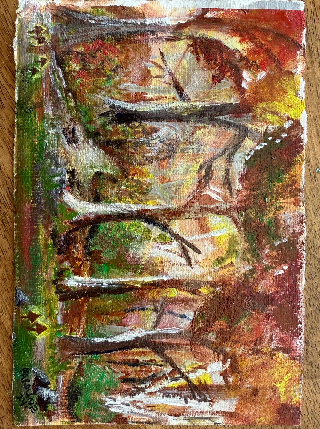 Acrylic Tree Forest Painting - Etsy