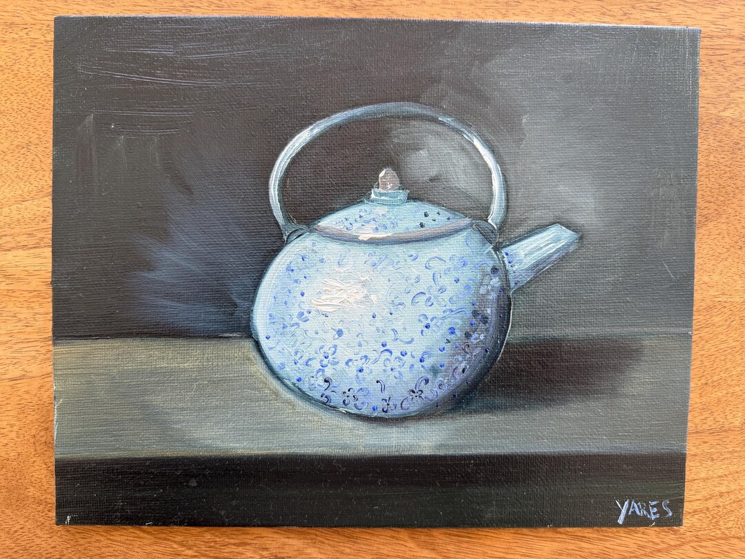 Tea Pot Oil Painting - Etsy