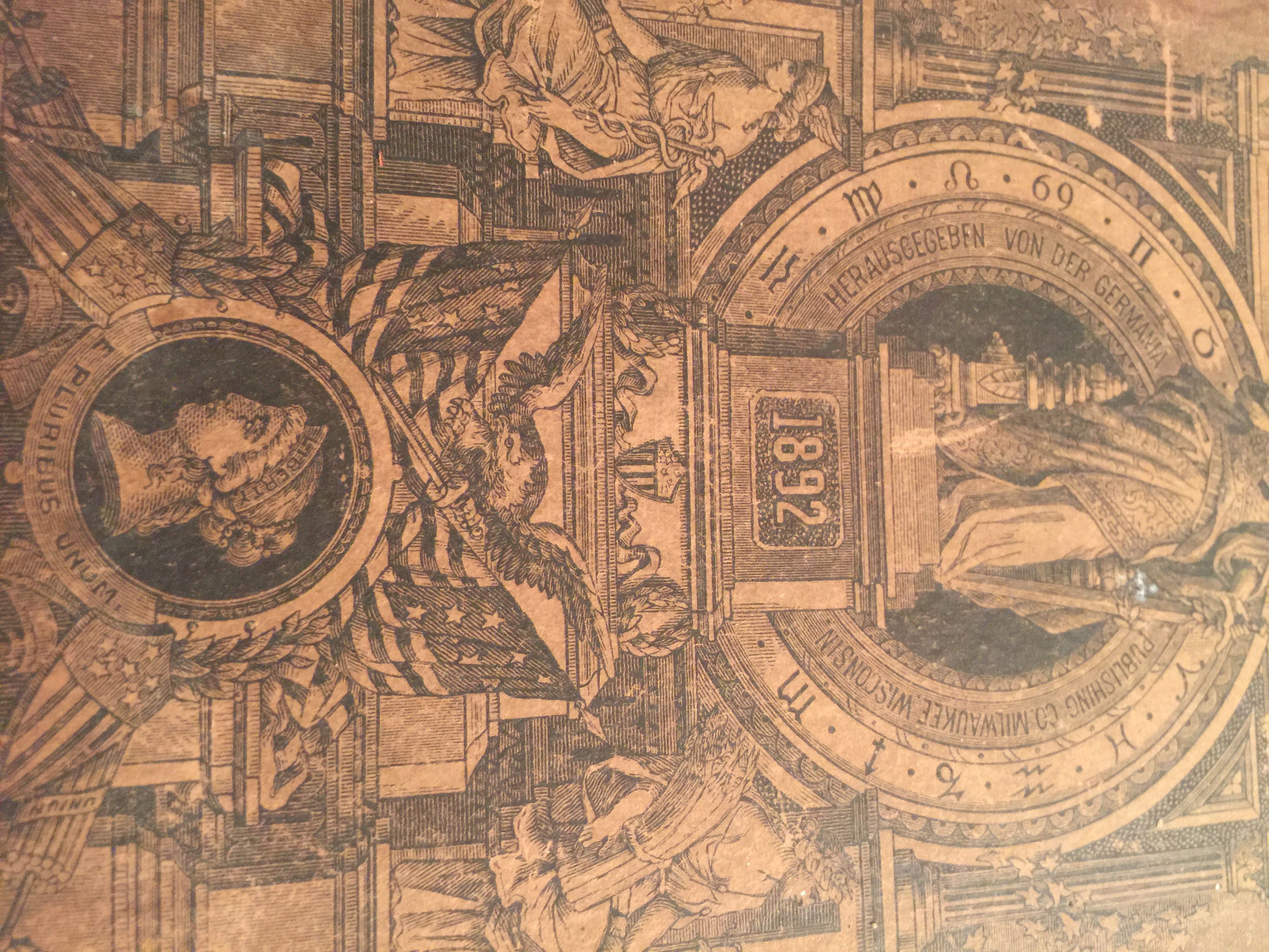 Antique Date Book Germania Calendar Book 1892 Rare Antique History - Etsy