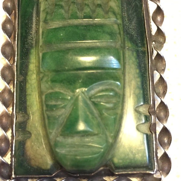 Aztec Jade Brooch - Etsy