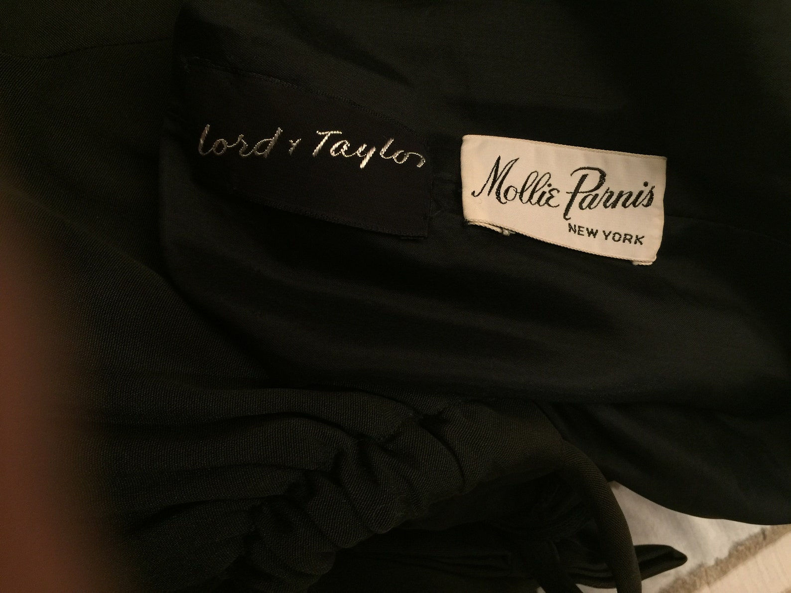 Stunning Vintage Lord & Taylor Molli Parnis NY Black Dress Luxury Lined ...