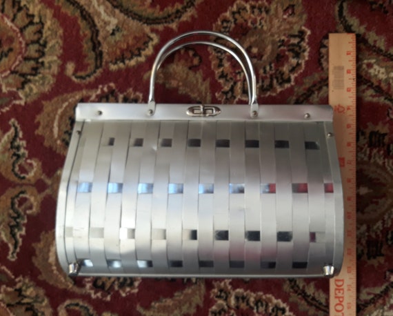 Stylecraft Woven Metal Bag Art Deco Large metal bag S… - Gem