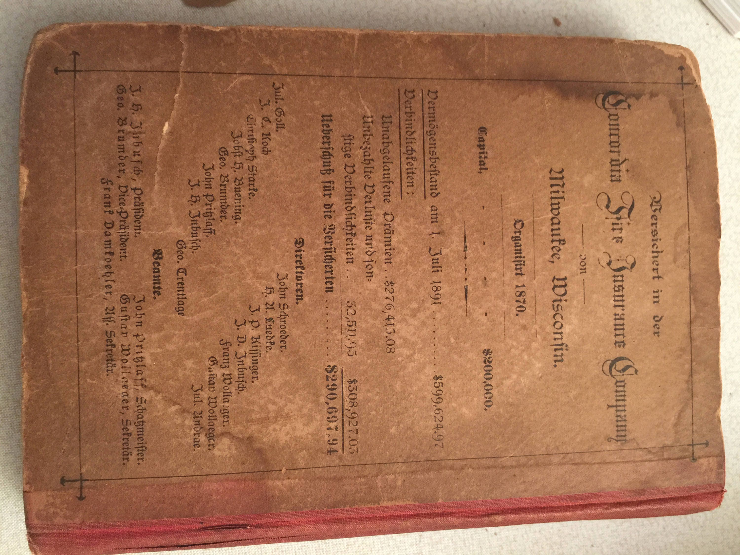 Antique Date Book Germania Calendar Book 1892 Rare Antique History - Etsy