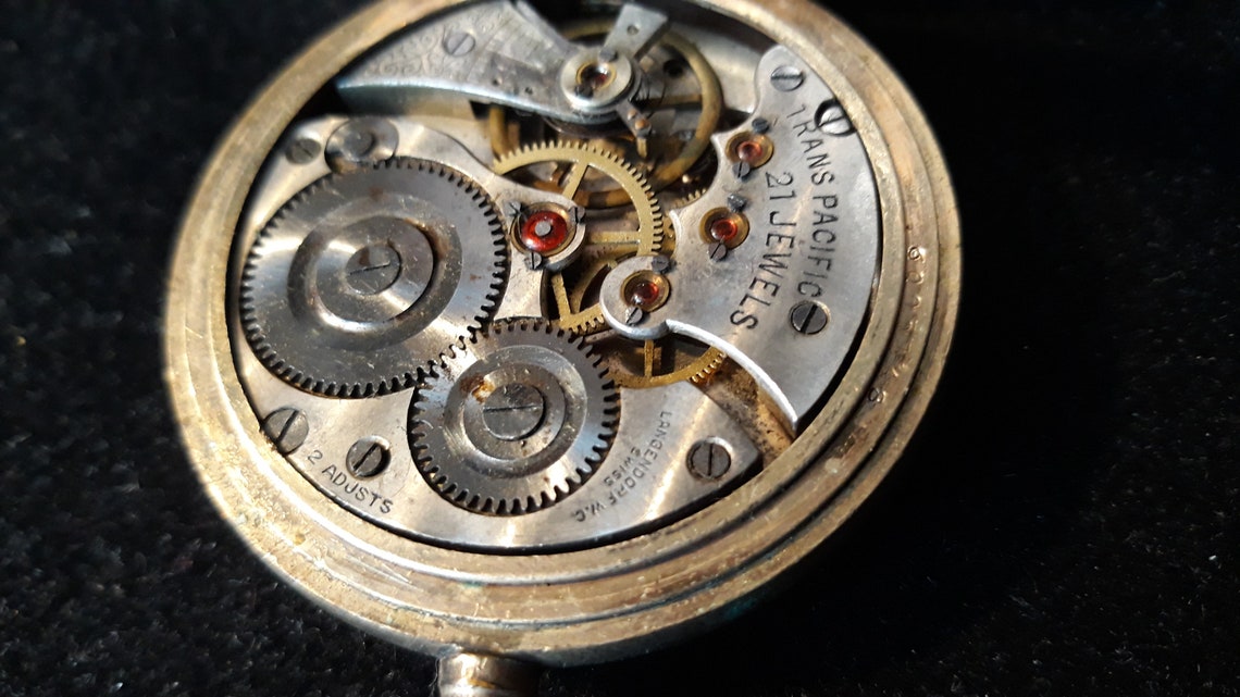 Rare Gold Trans Pacific Pocket Watch 21 Jewels Yellow Gold - Etsy