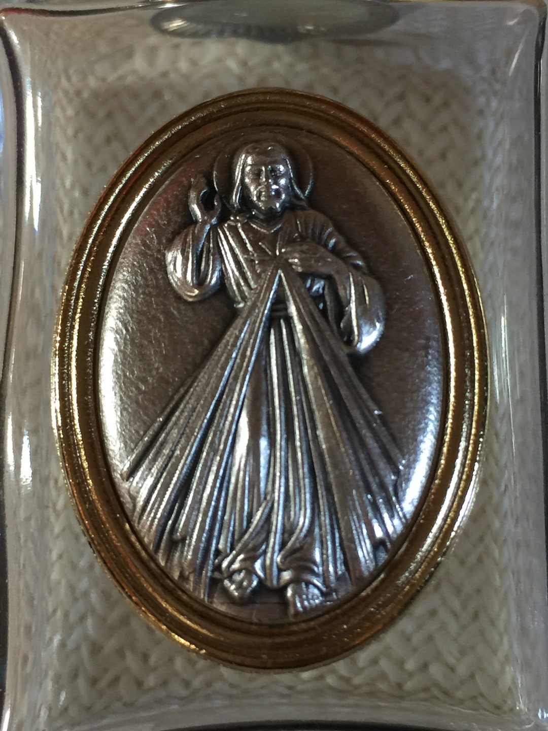 Religious Glass Holy Water Anointing Oil Bottle Silver Gold Icon Luxury ...