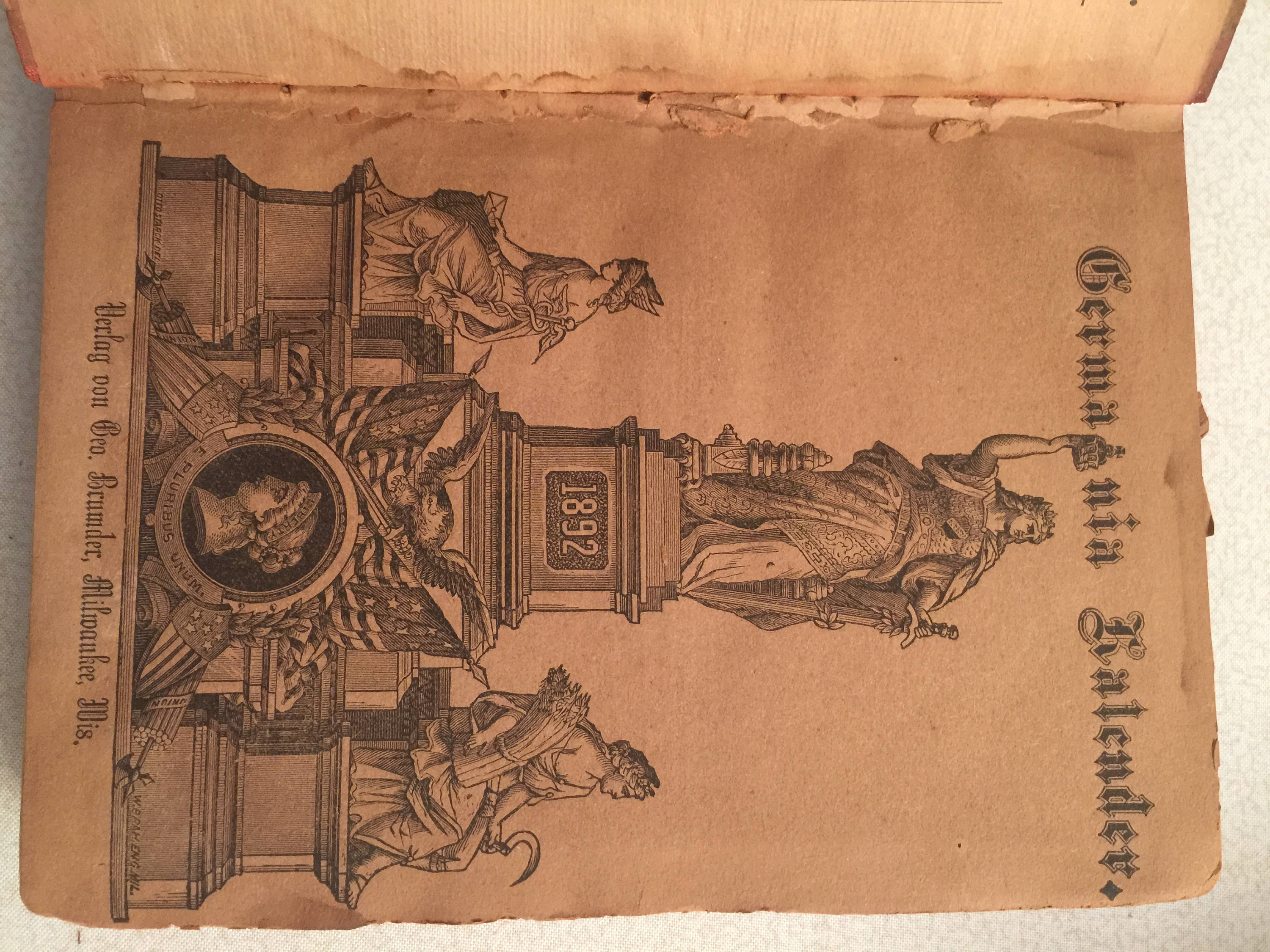 Antique Date Book Germania Calendar Book 1892 Rare Antique History - Etsy