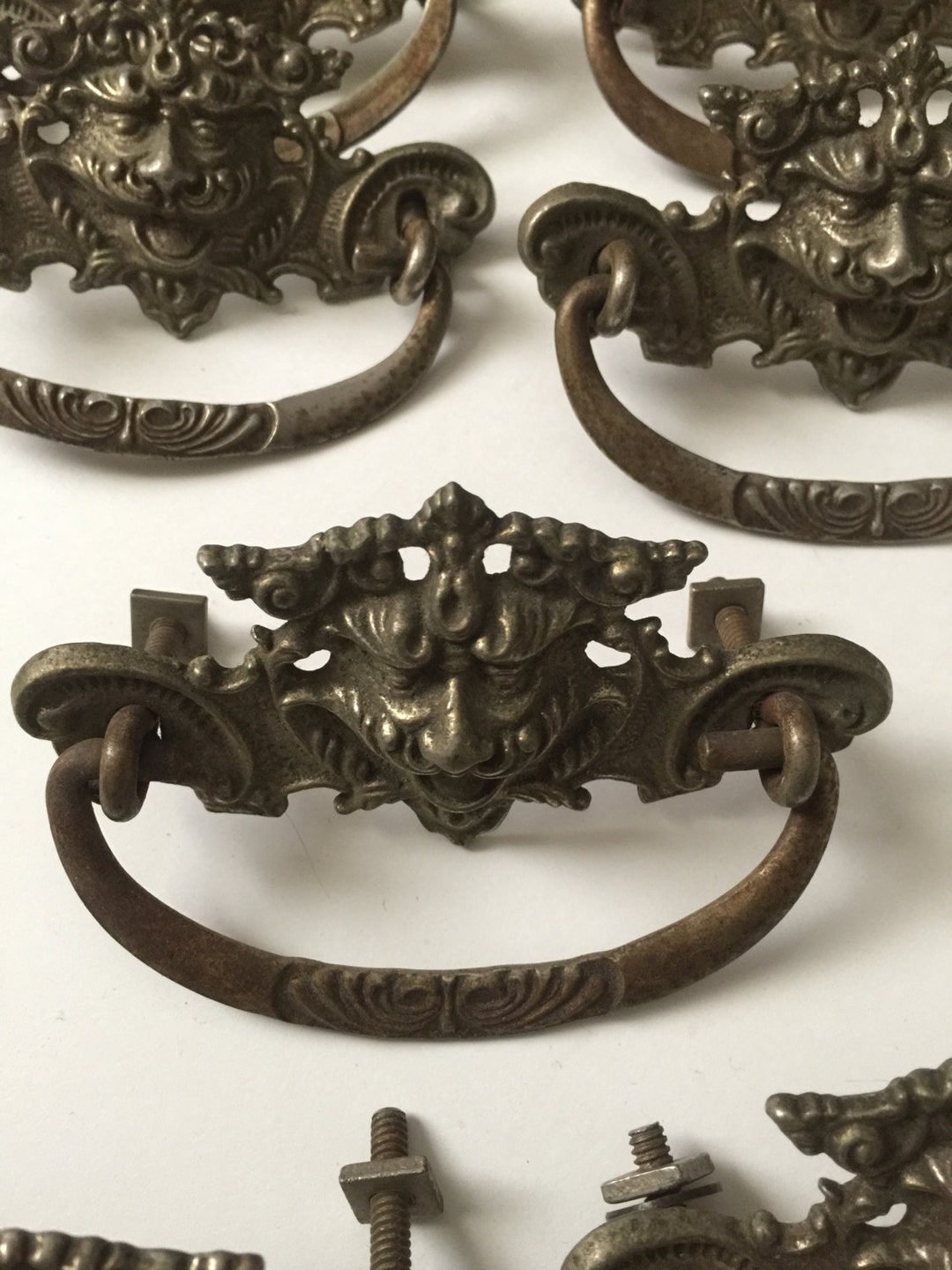 Rare Gorgan Vintage Draw Pulls Medieval Dragon Brass Bronze - Etsy