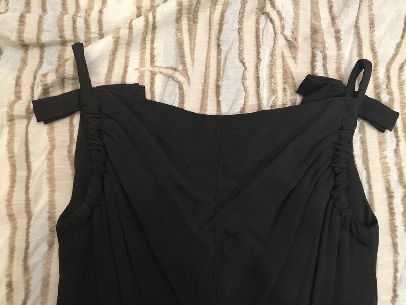 Stunning Vintage Lord & Taylor Molli Parnis NY Black Dress Luxury Lined ...