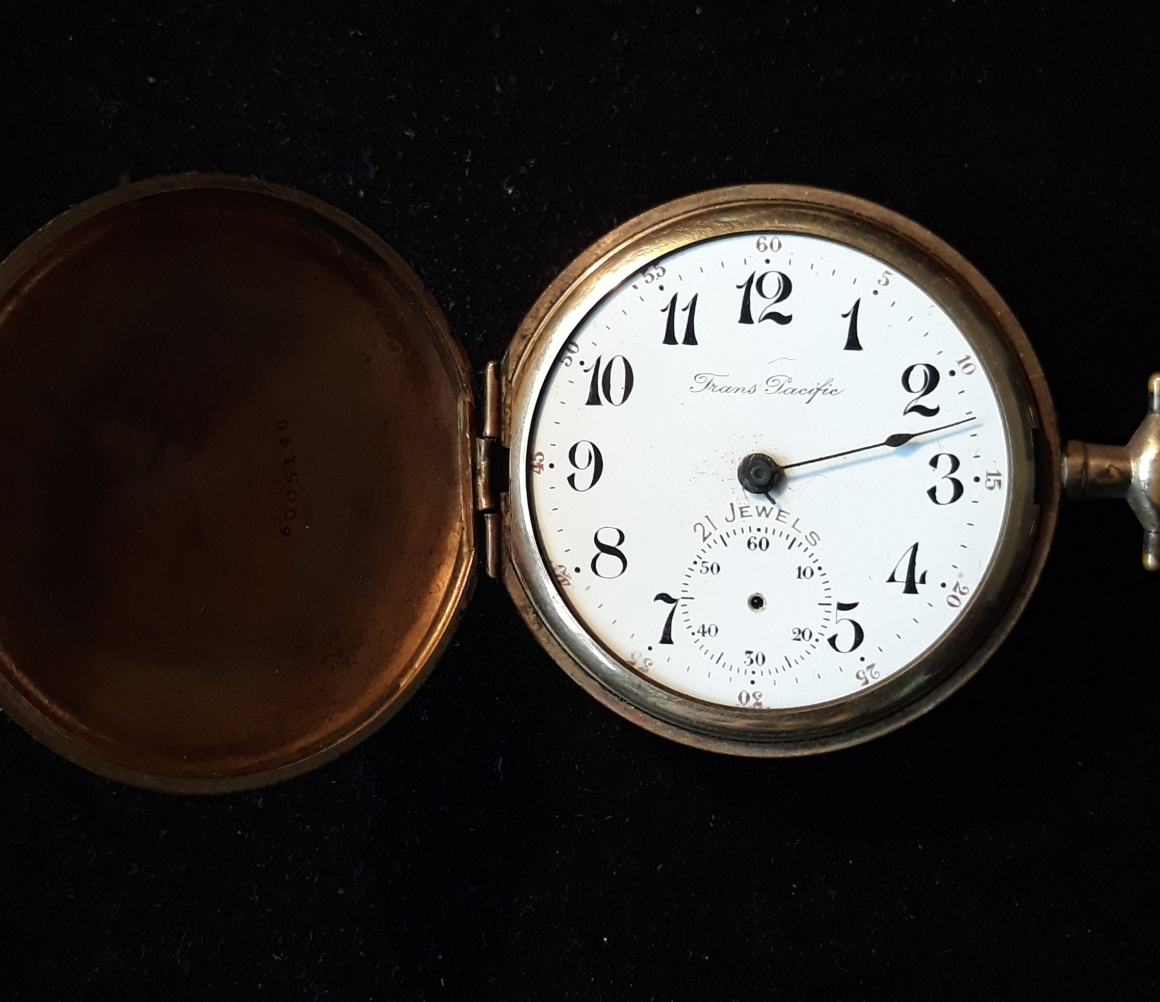 Rare Gold Trans Pacific Pocket Watch 21 Jewels Yellow Gold - Etsy