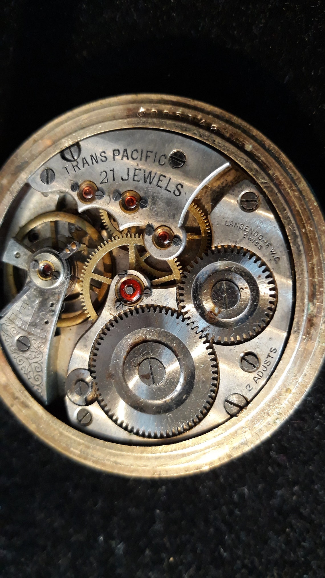 Rare Gold Trans Pacific Pocket Watch 21 Jewels Yellow Gold - Etsy