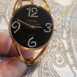Vintage Pedre Gold Watch Ladies Modern Cuff Watch Pedre - Etsy