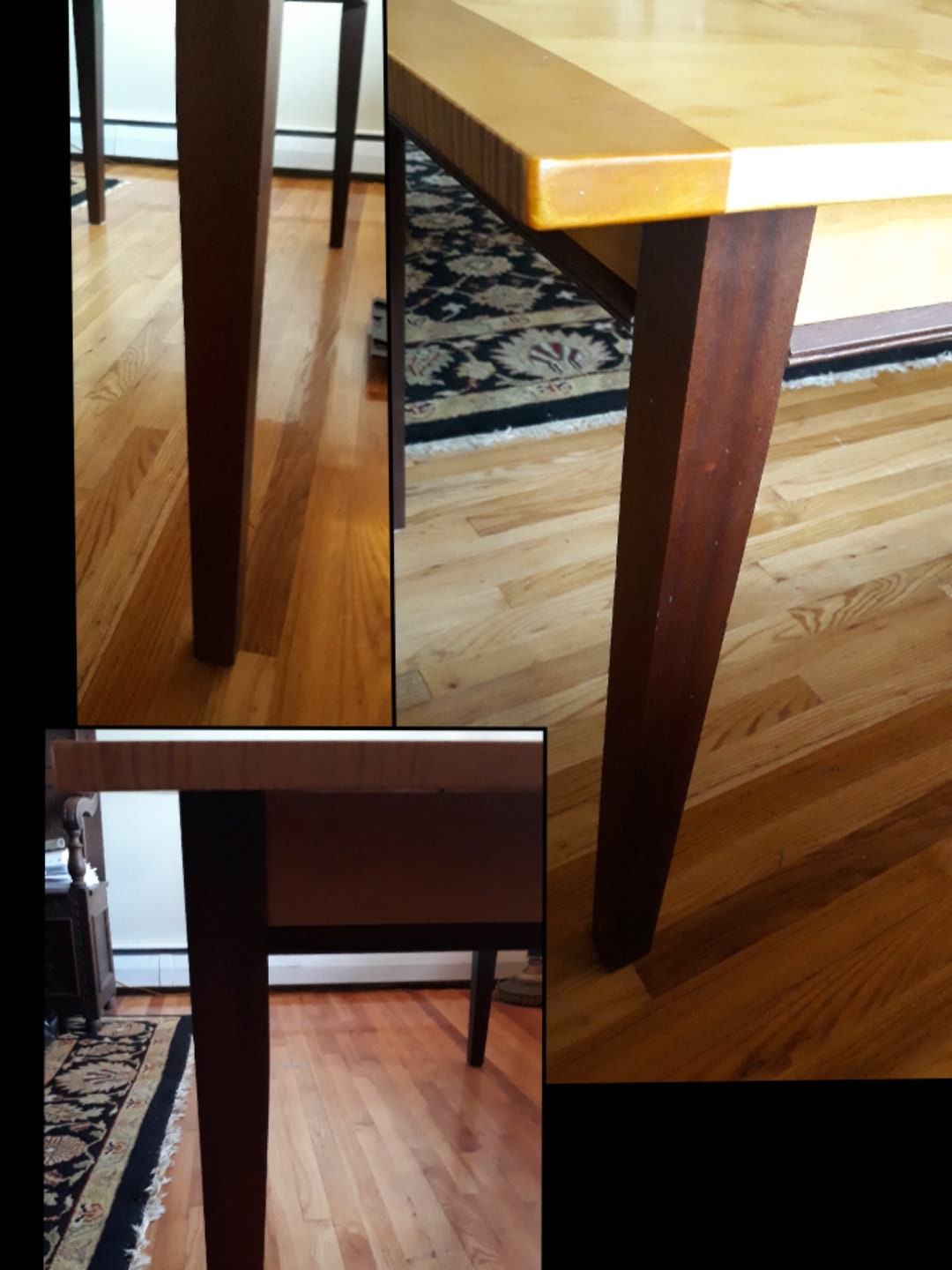Stunning Handcrafted Tiger Maple Kitchen Table Philippine Mahogany ...
