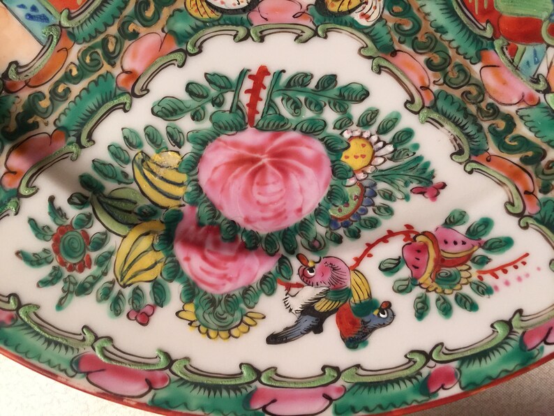 2 Hand Painted Chinese Rose Mandarin Porcelain Plates - Etsy