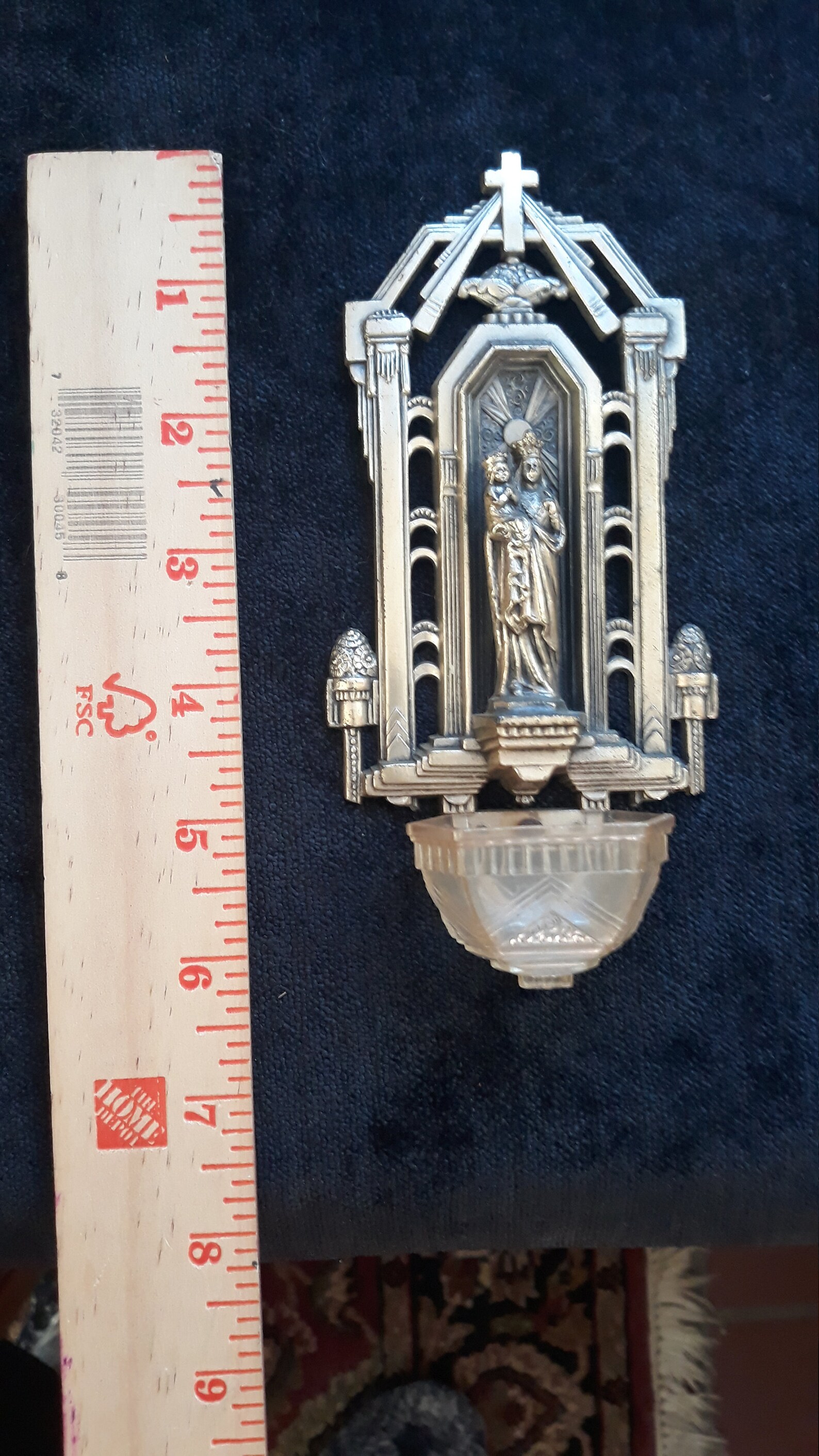 Religious Holy Water Stoup Holy Font Vessel Made in France Collectible ...