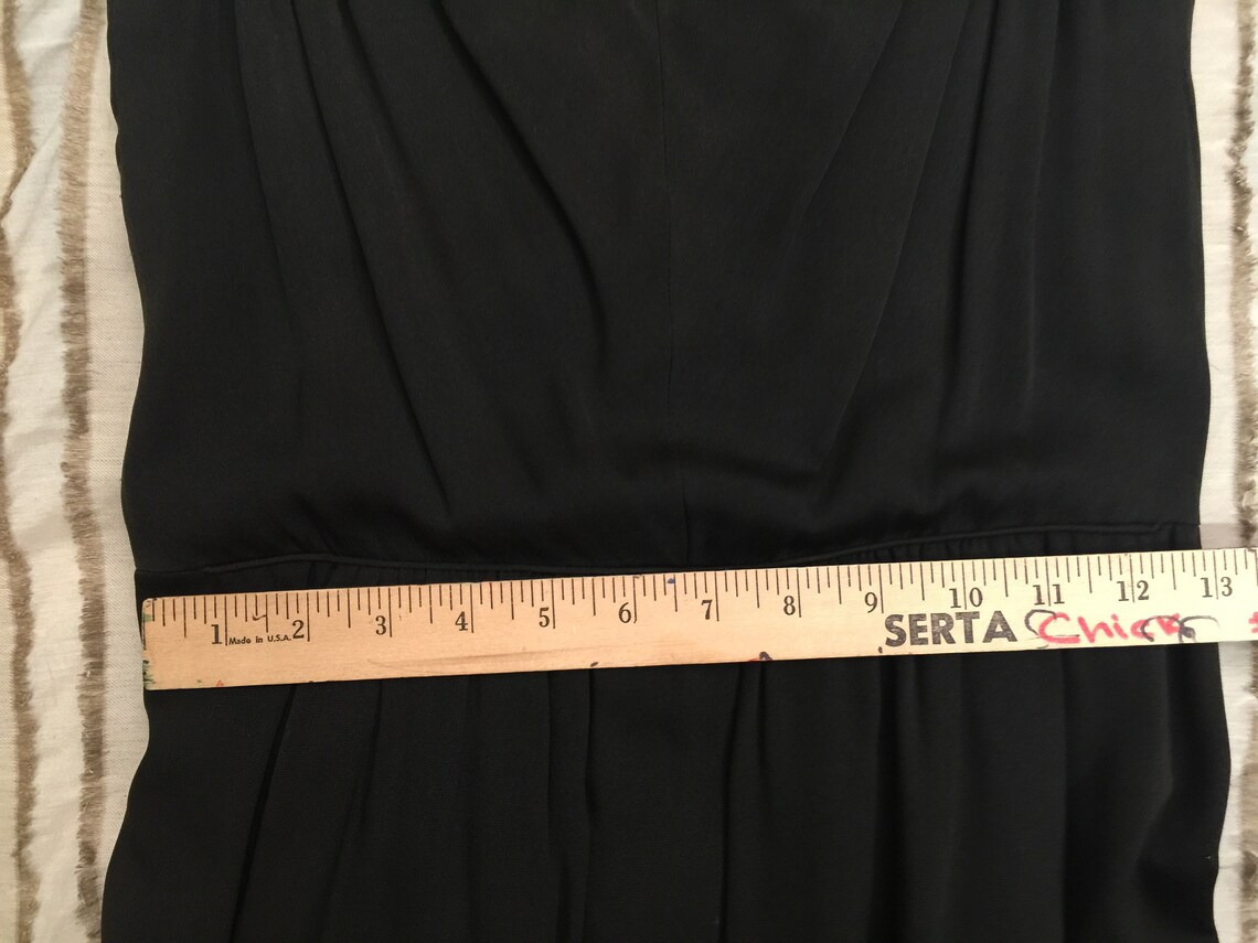 Stunning Vintage Lord & Taylor Molli Parnis NY Black Dress Luxury Lined ...