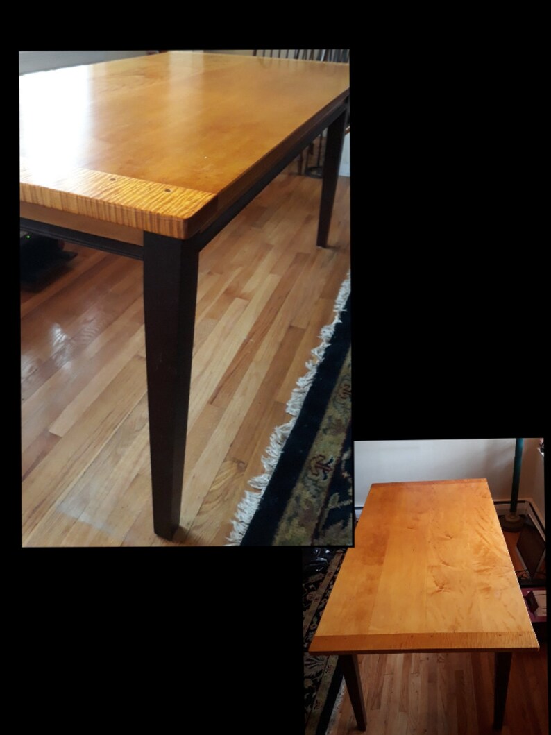 Stunning Handcrafted Tiger Maple Kitchen Table Philippine Mahogany ...