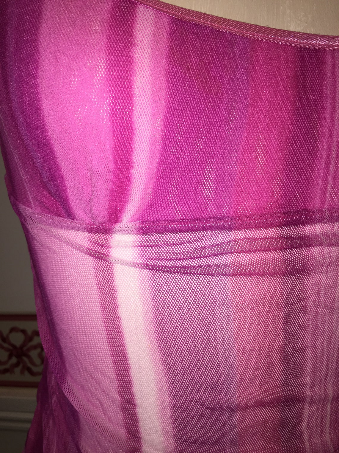Vintage Cosabella Top Tank Fuscia Pink Sheer Exotic Striped Knit Must ...