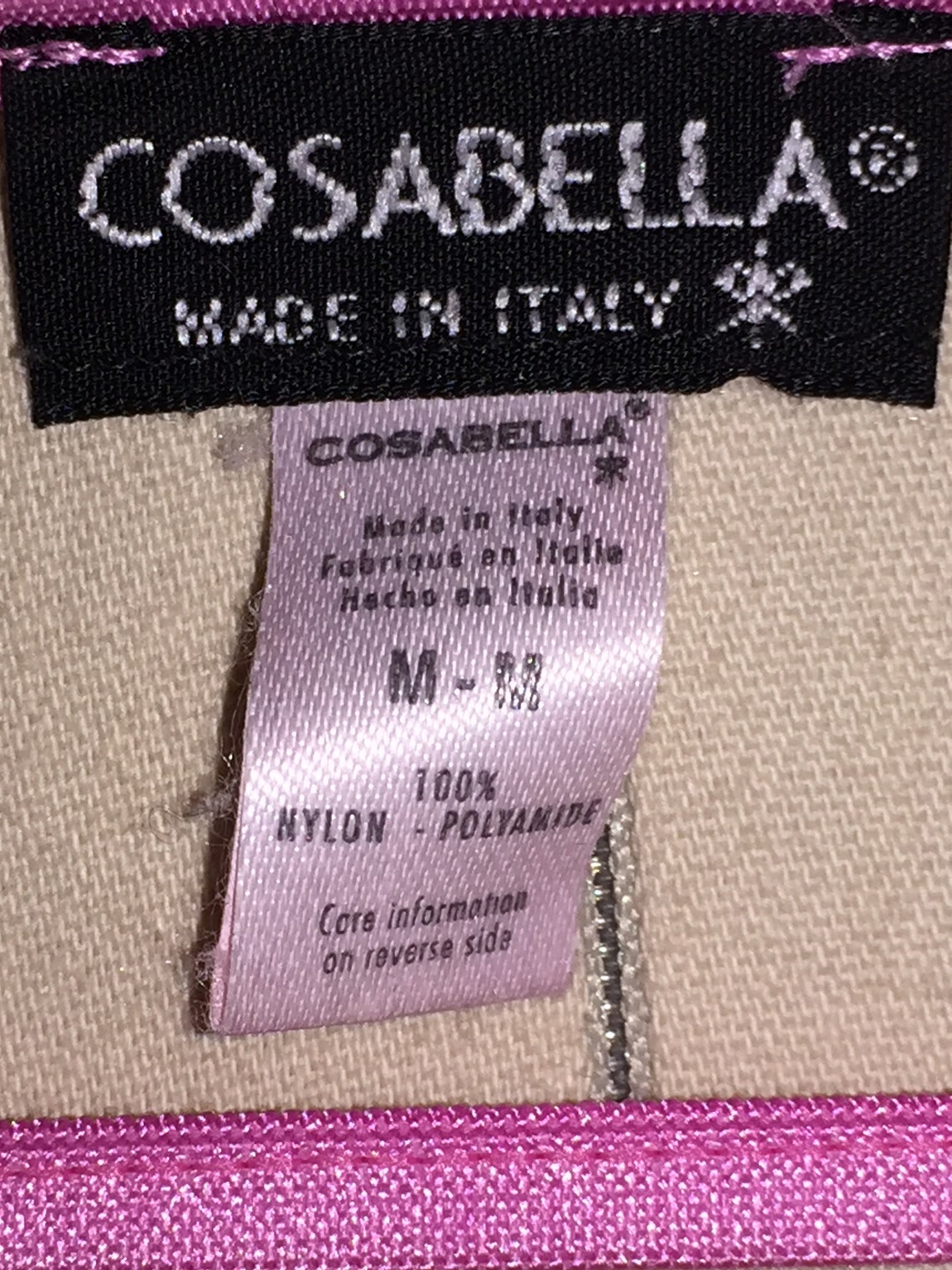 Vintage Cosabella Top Tank Fuscia Pink Sheer Exotic Striped Knit Must ...