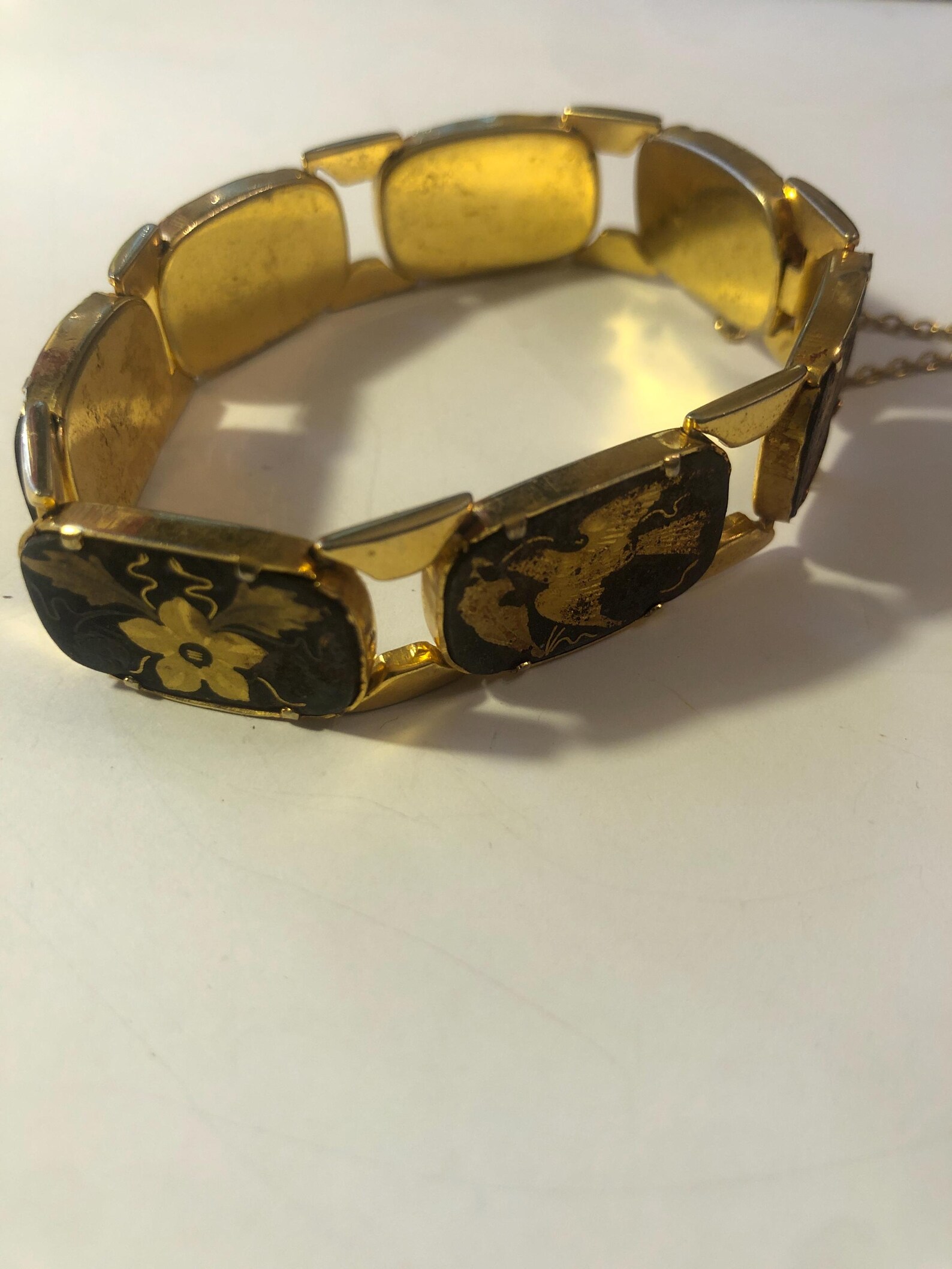 Vintage Spanish Damascene Gold Plated Linked Toledo Bracelet Story ...