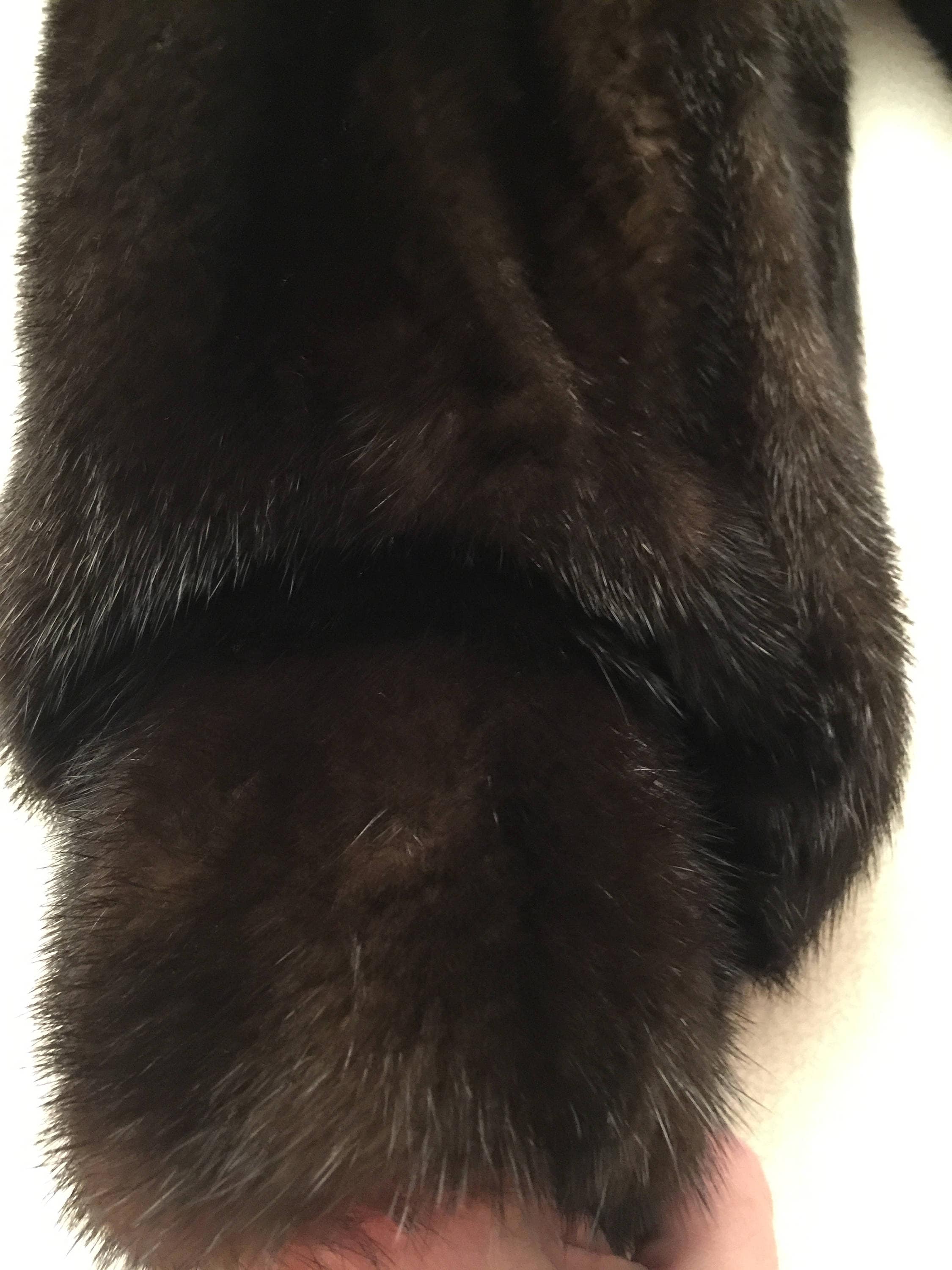 Vintage Brown Mink Fur Coat M L Repurpose Luxury Pillow or - Etsy