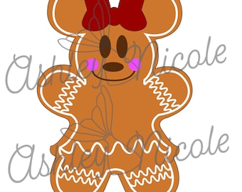 Minnie Mouse Gingerbread Svg - Etsy