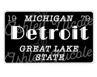 Detroit License Plate - Etsy