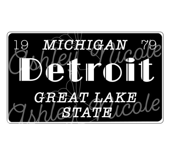 Detroit License Plate | Etsy