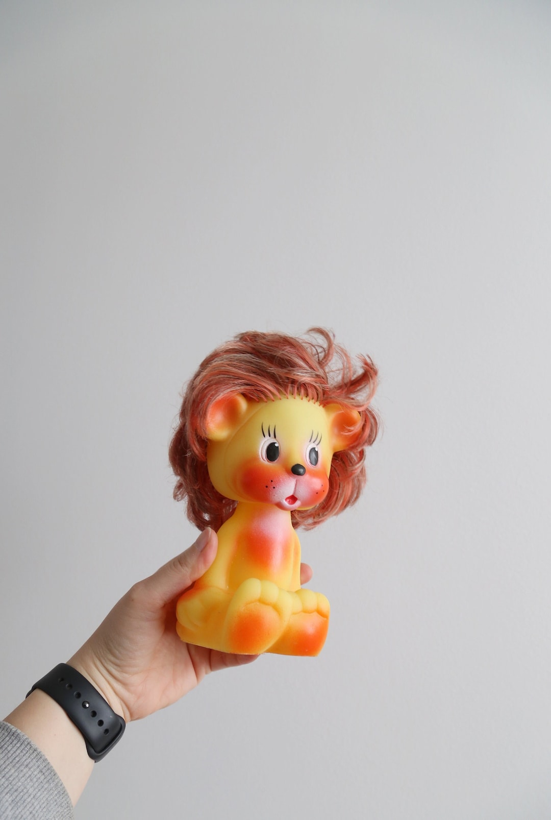 Soviet Rubber Lion Toy With Hair USSR Rubber Toy Old Toys Rubber Animal ...
