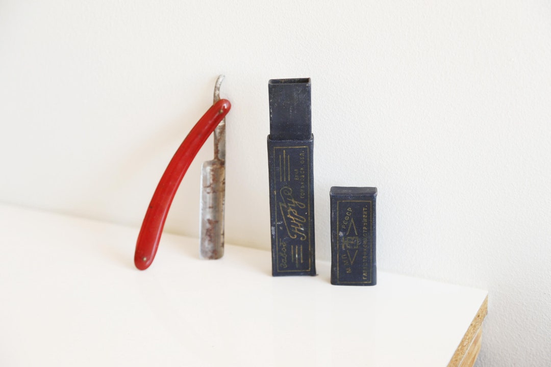 Soviet Straight Razor With Case - Beard Knife TRUD Barber Collectable ...