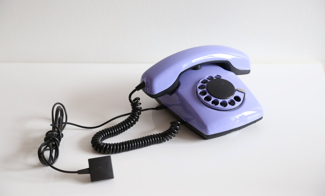 New SPEKTR-3 Purple Rotary Phone 1990s Vintage Landline Telephone Made ...